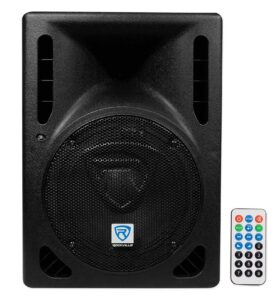 rockville rpg8bt v2 8" powered 400w dj pa speaker bluetooth/wireless/remote/eq, black