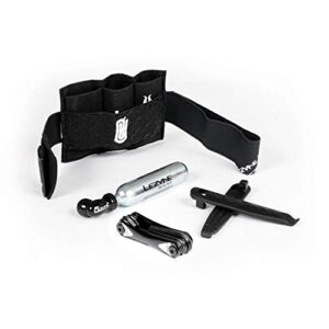 LEZYNE Send-It Caddy, Mountain Bike Repair Kit Strap, Gravel Bicycle Tubeless Flat Kit, Seat or Frame Strap, Loaded