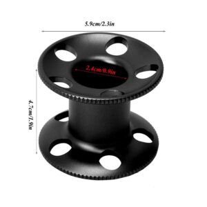 Keen so Aluminum Alloy Diving Spool Reel Guideline Underwater Finger Spool Reel for Freediving Snorkeling (Black)