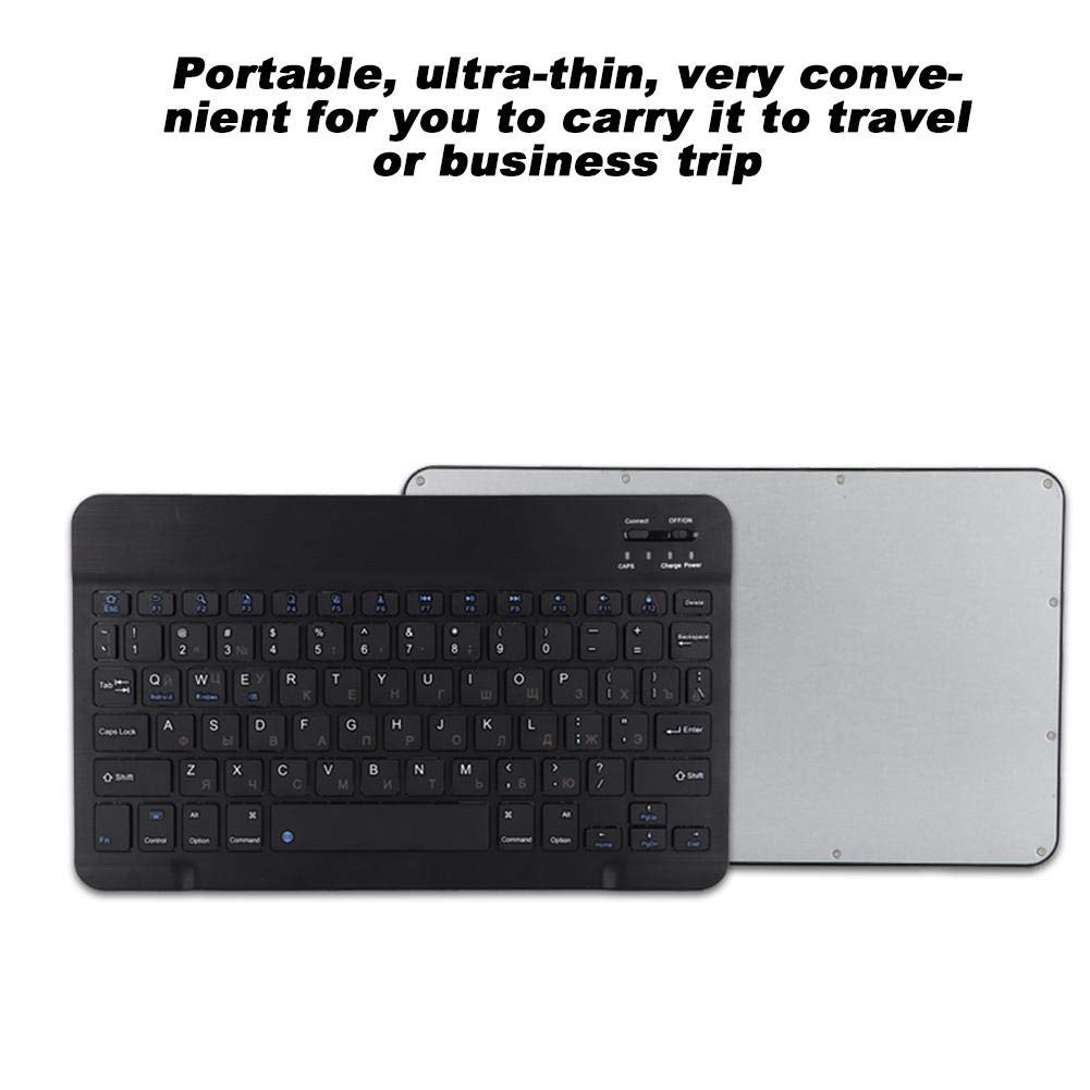 Tosuny USB Keyboard with Russian English, 80 Keyboard 10.1" Bluetooth Keyboard, Lightweight, Waterproof, Dustproof Slim Ultra Wide Wireless Keyboard