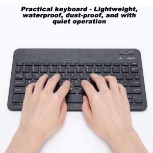 Tosuny USB Keyboard with Russian English, 80 Keyboard 10.1" Bluetooth Keyboard, Lightweight, Waterproof, Dustproof Slim Ultra Wide Wireless Keyboard