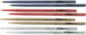 zildjian chroma 4 for 3 drumstick value pack - 5a - assorted colors