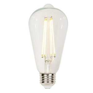 westinghouse 4518300 6.5 watt (60 watt equivalent) st20 dimmable clear filament led light bulb, medium base, single