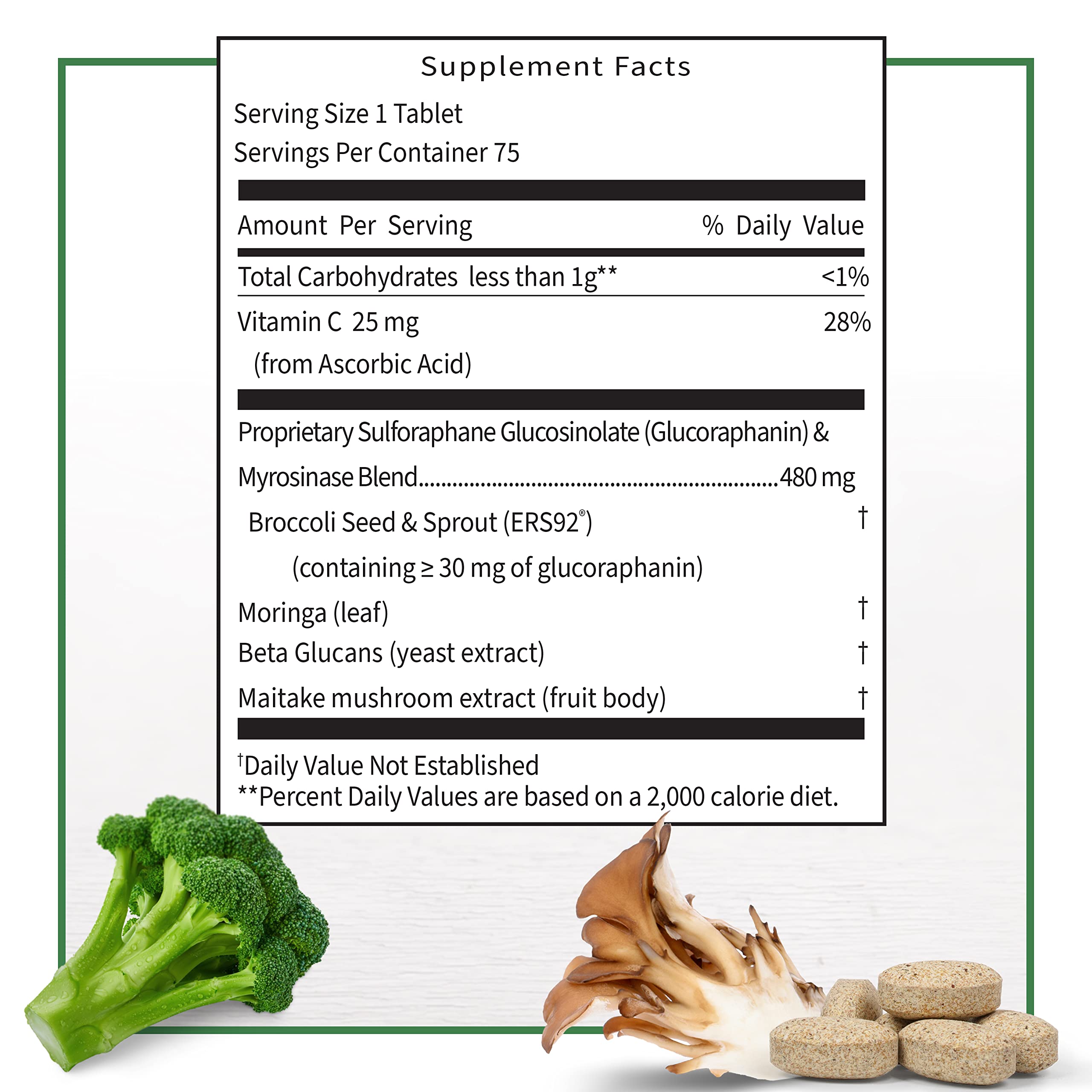 Avmacol Extra Strength #1 Researched Sulforaphane-Producing Brand for Detoxification, Antioxidant Support, Immune Health, Adults & Children, Nutramax Laboratories Consumer Care, Moringa, 75 Tablets