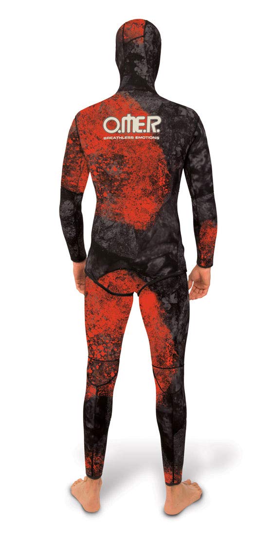 OMER Red Stone 3mm 2-Piece Men's Spearfishing Camo Wetsuit - Top Only (3XL)