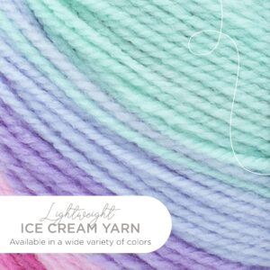 (3 Pack) Lion Brand Yarn Ice Cream Baby Yarn, Ube