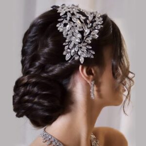 ZHENM Rhinestone Wedding Headband,Bridal Headpiece for Wedding,Party Hair Accessories for Women