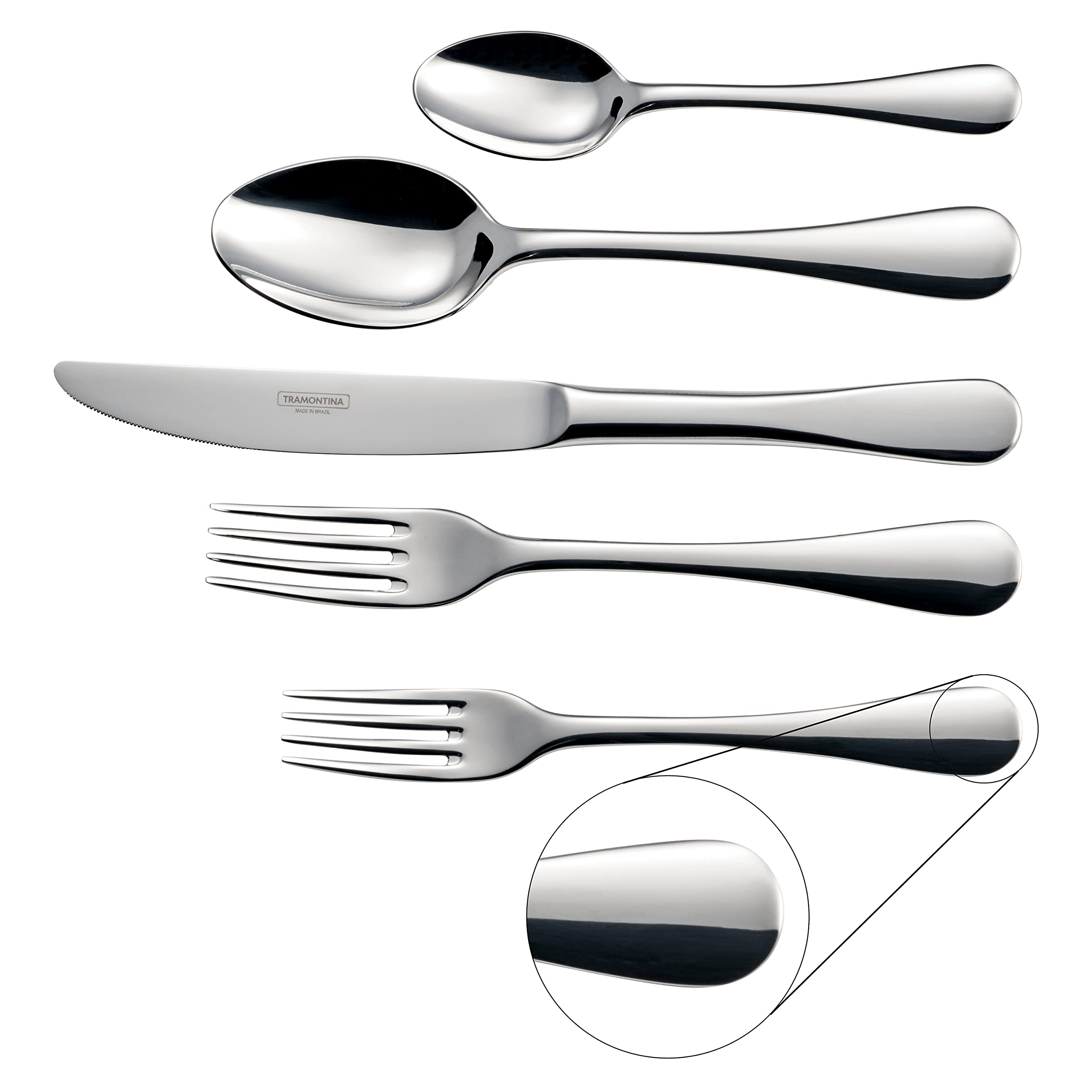 Tramontina Tableware Set Classic 45 PC Silver, 80322/003DS