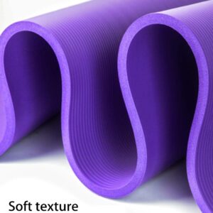 Letuwj Thick Non Slip Yoga Exercise Mat for Home Gym with Carrying Strap Black 72x24x0.4inch