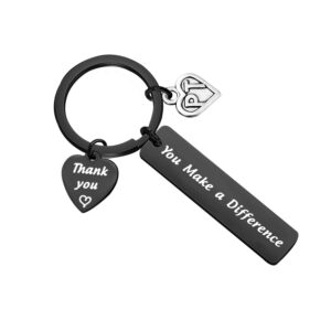 fotap physical therapist appreciation gift you make a difference keychain pt graduation gift medical jewelry (pt b-make key2)