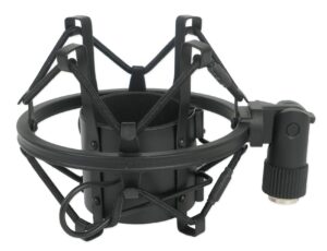 rockville metal shock mount for studio mic recording microphone (r black)