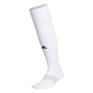 adidas metro 5 soccer socks (1-pair), white/clear grey/black, medium