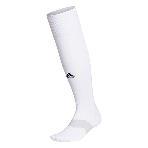 adidas Metro 5 Soccer Socks (1-Pair), White/Clear Grey/Black, Medium