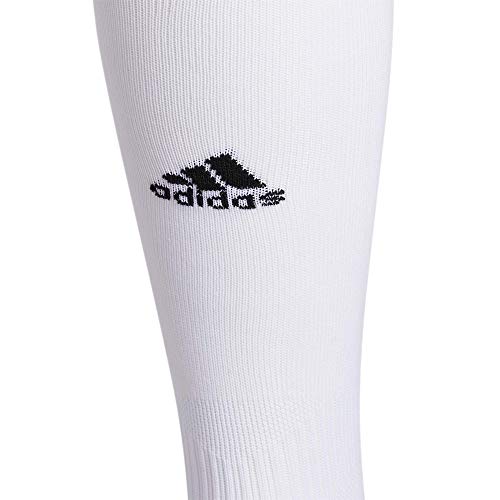 adidas Metro 5 Soccer Socks (1-Pair), White/Clear Grey/Black, Medium