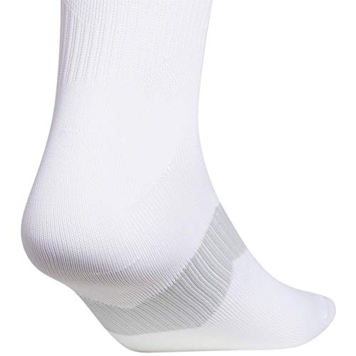 adidas Metro 5 Soccer Socks (1-Pair), White/Clear Grey/Black, Medium