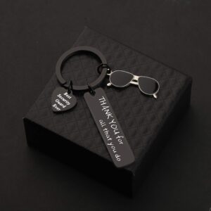 TIIMG Security Guard Gift Security Guard Thank You Gift Safety Officer Gift Thank You For All That You Do Keychain For Security Guard (security guard black)