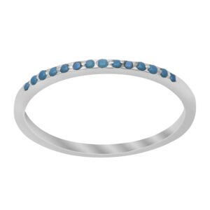 shine jewel 925 sterling silver 0.30 ctw round shape turquoise gemstone stackable women ring all size (8)