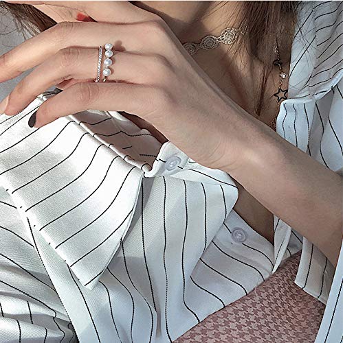 SEVENSTONE Silver Knot Wave Rings for Women Adjustable Finger Knuckle Stackable Thumb Simple Open Ring for Girl