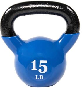 balancefrom all-purpose color vinyl coated kettlebell, 15 pounds