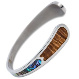 pono woodworks eternity koa wood cuff bracelet (small)