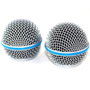 standard bolymic rk265g microphone grille for shure beta 58a wired and wireless microphone 2 pack