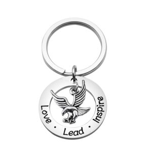 wsnang scout leader love lead inspire keychain eagle court of honor gift ceremony scoutmaster gift (love lead inspire keychain)