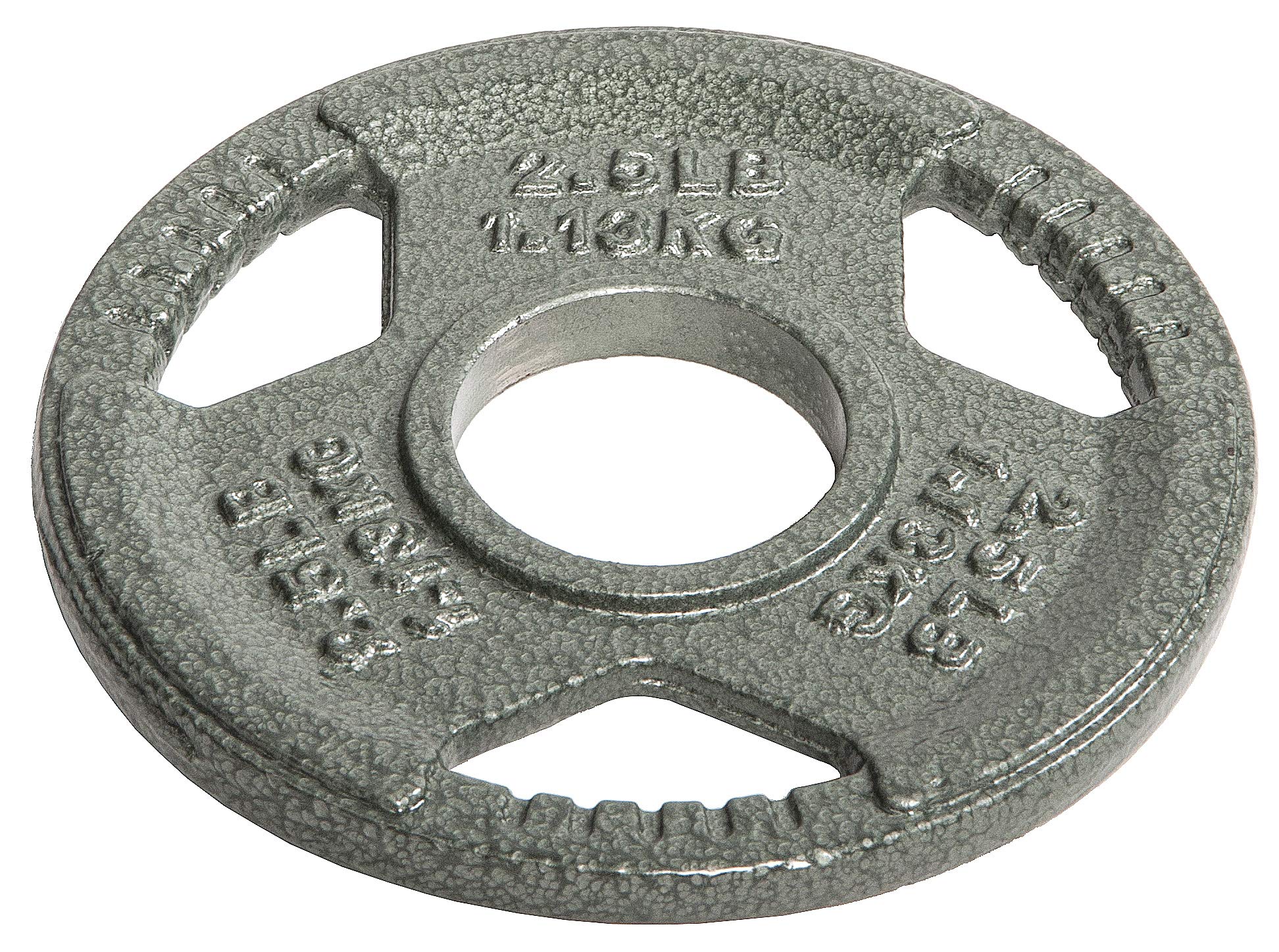 Signature Fitness Cast Iron Plate Weight Plate for Strength Training and Weightlifting, 2-Inch Center, 2.5LB (Single)