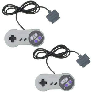 rojuna 2 packs replacement controller gamepad for snes, game controller for original super nintendo game entertainment system