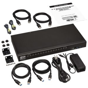 Tripp Lite KVM Switch, 16 Port HDMI USB with Audio and USB Sharing KVM Switch, 1U Rack Mount (B024-HU16)