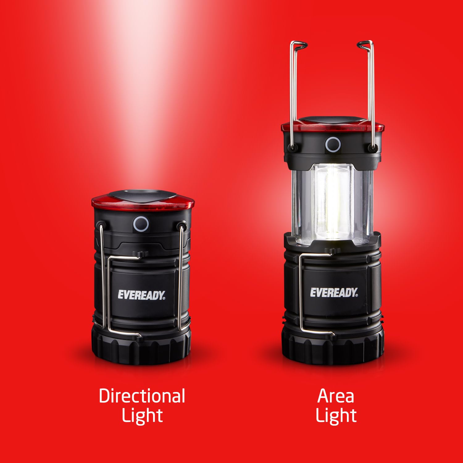 Eveready LED Camping Lantern 360 PRO (2-Pack), Super Bright Tent Lights, Rugged Water Resistant LED Lanterns, 100 Hour Run-time (Batteries Included)