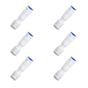 eshiong 1/4" push to connect one way check valve for ro(reverse osmosis) water filter,nsf certified plastic quick connect ro fittings (6 pcs)