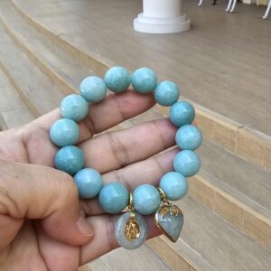 Jade Bracelets Bangle Round Real Natural Green Gems Jewelry Healing Energy Women Charms Pendant Jade Love Heart Coin Lucky Money.