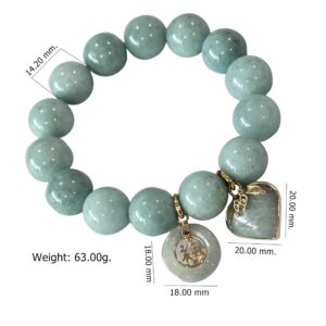 Jade Bracelets Bangle Round Real Natural Green Gems Jewelry Healing Energy Women Charms Pendant Jade Love Heart Coin Lucky Money.