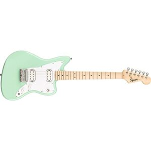 Squier Mini Jazzmaster Electric Guitar, with 2-Year Warranty, Surf Green, Maple Fingerboard