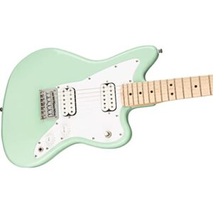 Squier Mini Jazzmaster Electric Guitar, with 2-Year Warranty, Surf Green, Maple Fingerboard