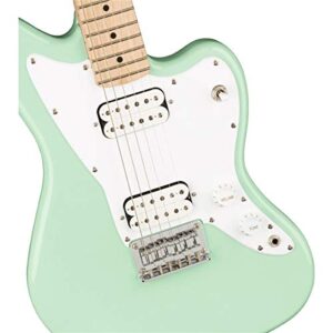 Squier Mini Jazzmaster Electric Guitar, with 2-Year Warranty, Surf Green, Maple Fingerboard