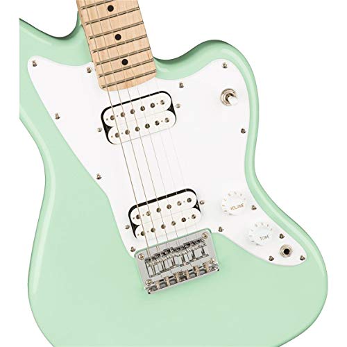 Squier Mini Jazzmaster Electric Guitar, with 2-Year Warranty, Surf Green, Maple Fingerboard