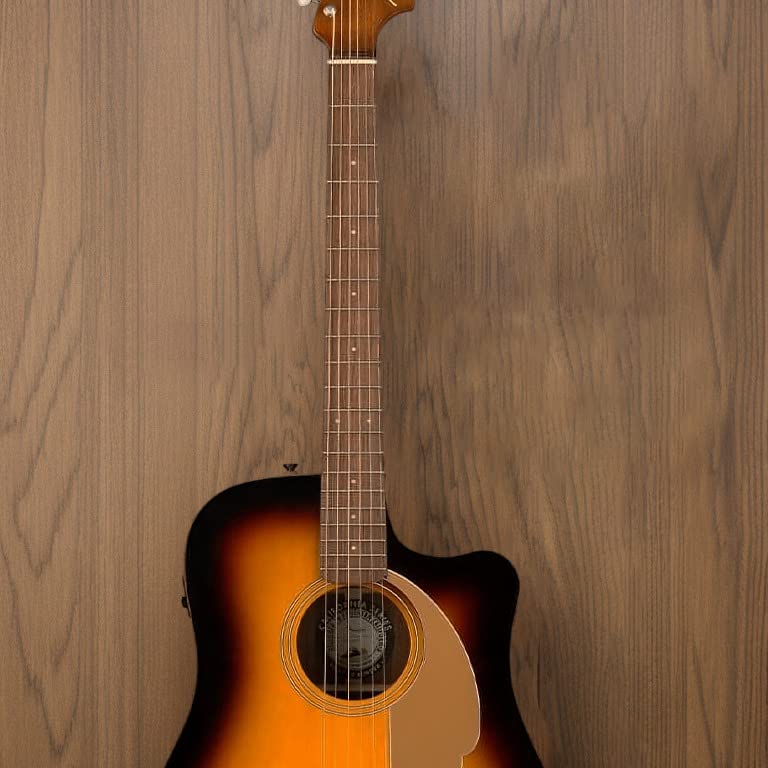 Fender Redondo Player Acoustic Guitar, with 2-Year Warranty, Sunburst, Walnut Fingerboard