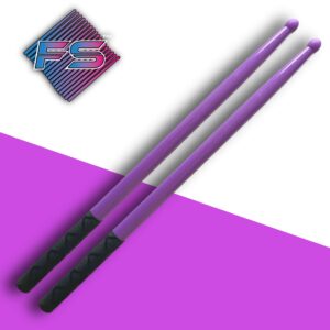 fitstix with power grips drumsticks for fitness & aerobic‍ workout classes, drum sticks, strong and light weight design make a fun addition to any exercise routine or class. (purple with power grips)