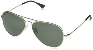 columbia norwester aviator polarized sunglasses, gold/green polarized, 59 mm