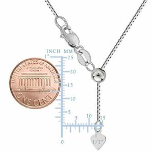 The Diamond Deal 10k SOLID Yellow or White Gold 0.7MM Adjustable Box Chain Necklace For Pendants And Charms (Adjustable upto 22") Jewelry For Women