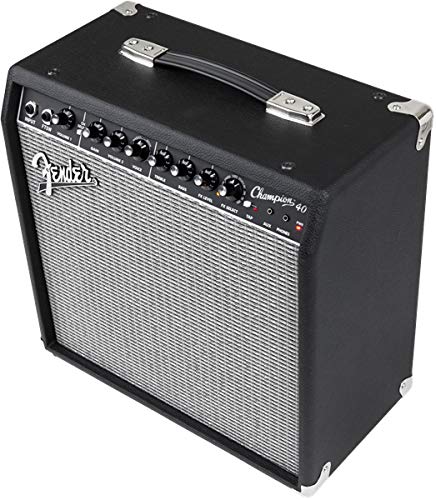 Fender Champion 40 Guitar Combo Amplifier Bundle with Instrument Cable and Picks