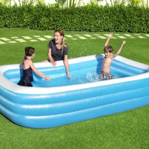 H2OGO! Blue Rectangular Inflatable Family Pool (10' x 6' x 22")