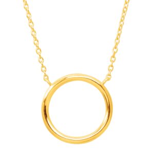 silpada 'karma' open circle necklace in 14k gold-plated sterling silver, 18" + 2"