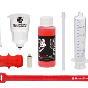 BleedZone Bleed Kit for Shimano - Hydraulic Brake Bleed Kit for Road Gravel, Mountain Bike Brakes with 60ml Mineral Oil - Bicycle Brake Bleed Kit, MTB Kit Designed for Shimano Brake Bleed Kit