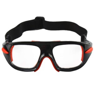 andux basketball goggles protective safety frame with interchangeable temples lqyj-03 (black)