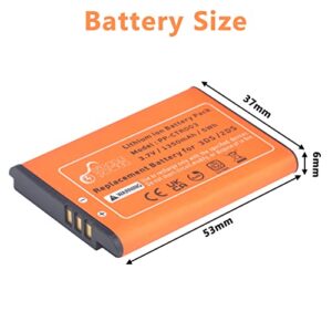 Pickle Power 2 Pack 1350mAh CTR-003 Battery Replacement for Nintendo 3DS 2DS Game Console with Tool (Not for New 3DS and 3DS XL)