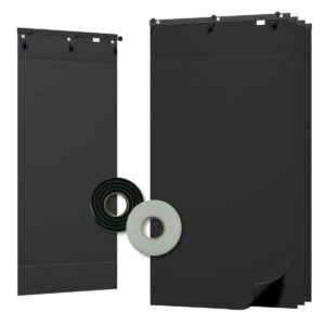 audimute soundproofing acoustic pro sound kit - door seal kit and sheets (black)