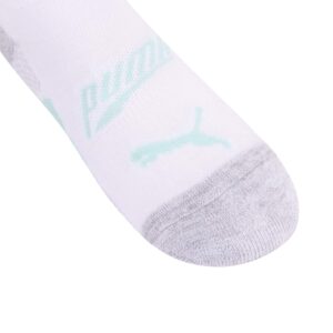 PUMA Kids' 6 Pairs Low Cut Socks, White/Blue, 9-11