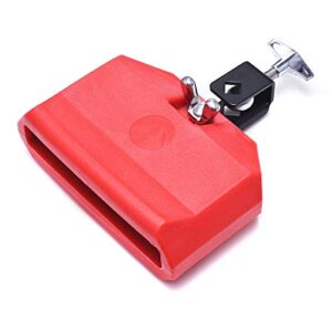 jam block, plastic musical percussion block, latin drum instrument, red